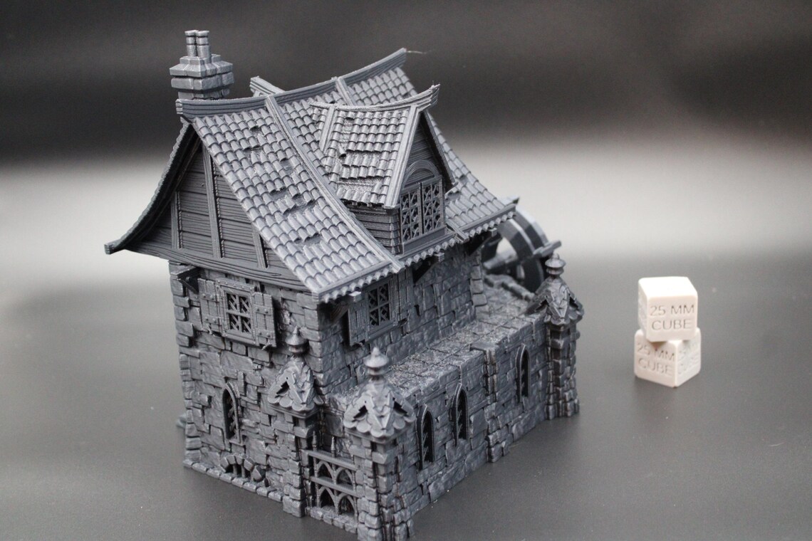 Tabletop Terrain Fantasy Water Wheel Mill Sawmill Workshop Dnd RPG ...