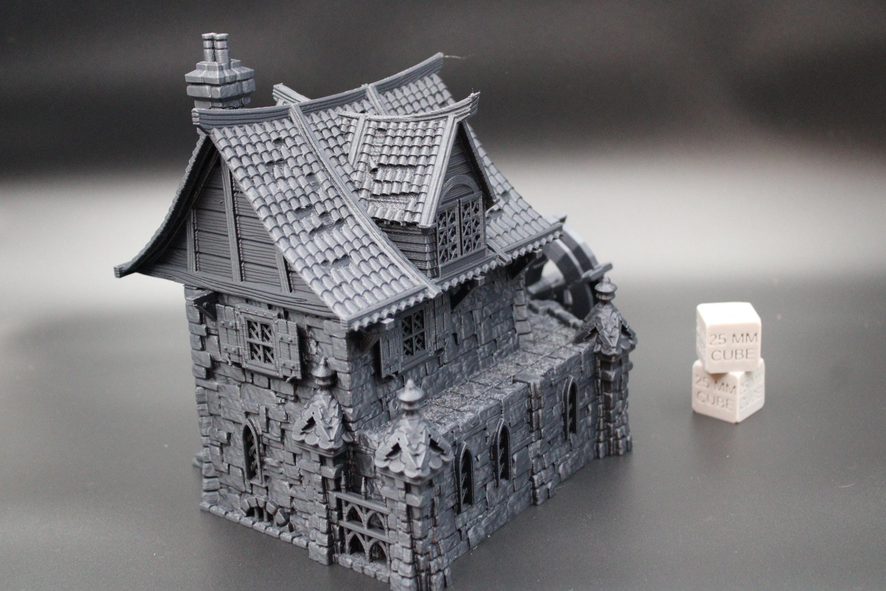 Tabletop Terrain Fantasy Water Wheel Mill Sawmill Workshop Dnd RPG ...
