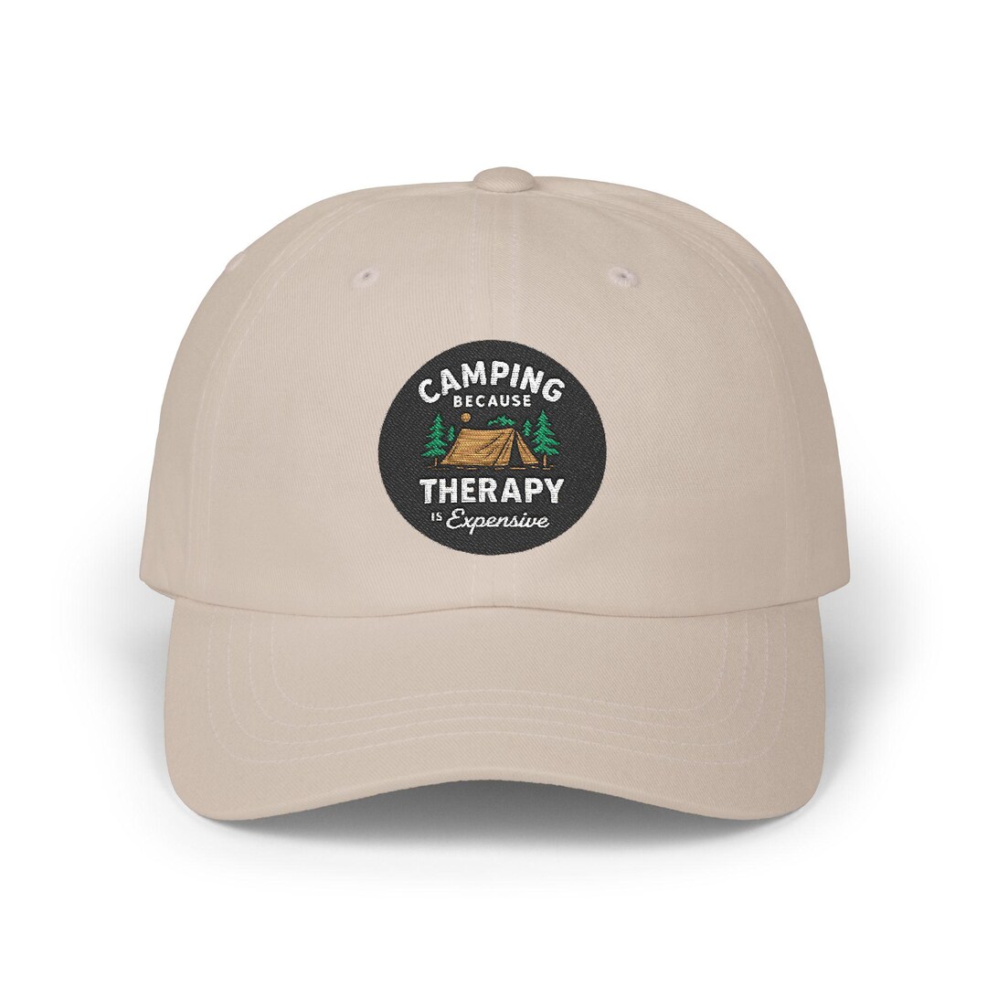 Camping Therapy Dad Cap - Outdoor Adventure Hat, Relaxation Gift ...