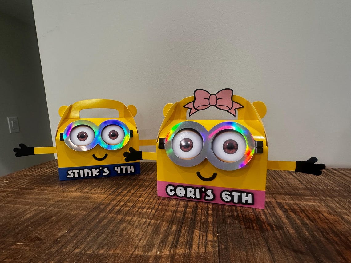 Minion Party Favor Box - Etsy