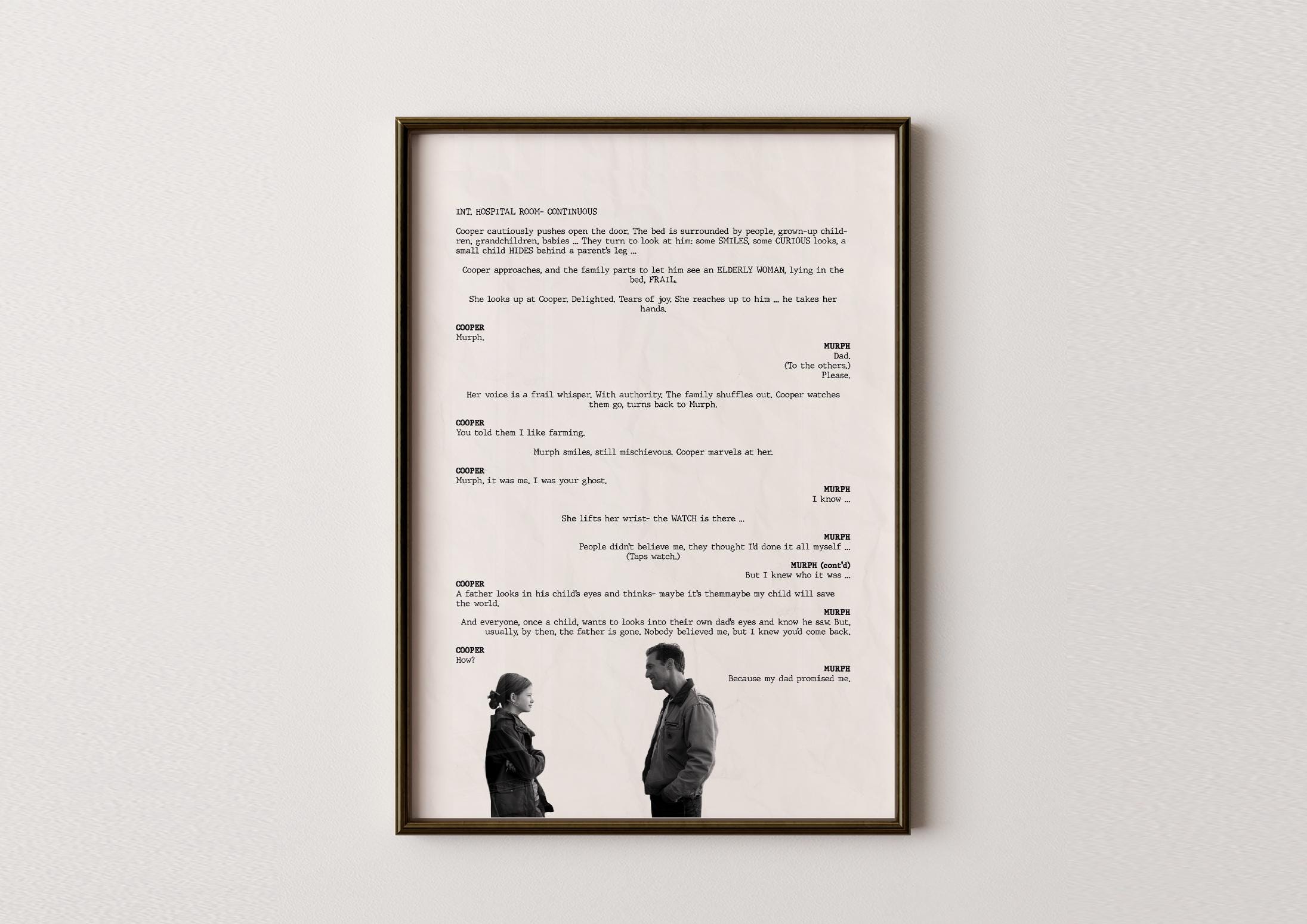 Interstellar Movie Script Poster, Final Scene Scripts, Screenplay Movie ...
