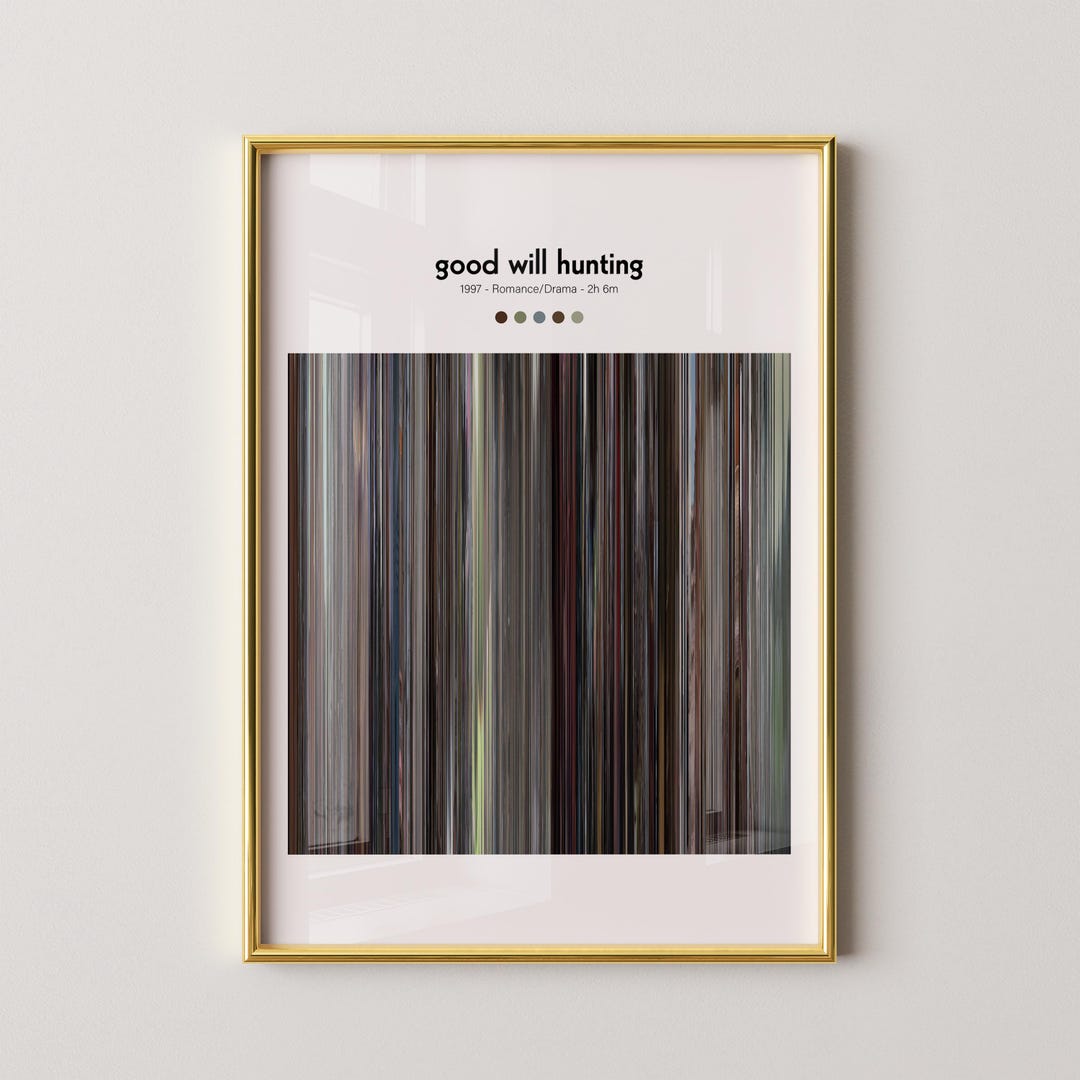 Good Will Hunting Movie Barcode Poster, Movies Barcode, Cinematic ...