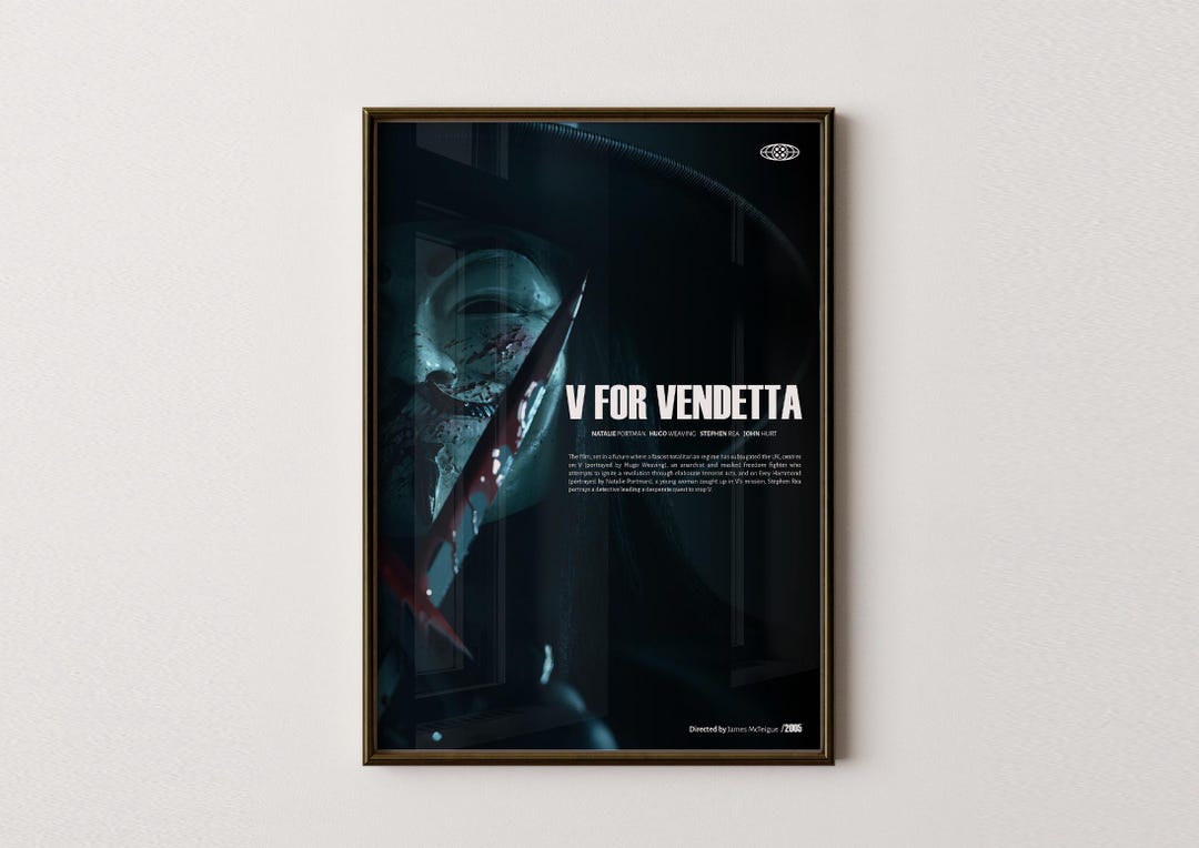 V for Vendetta Movie Poster: Movie Poster Wall Art | Retro Vintage ...