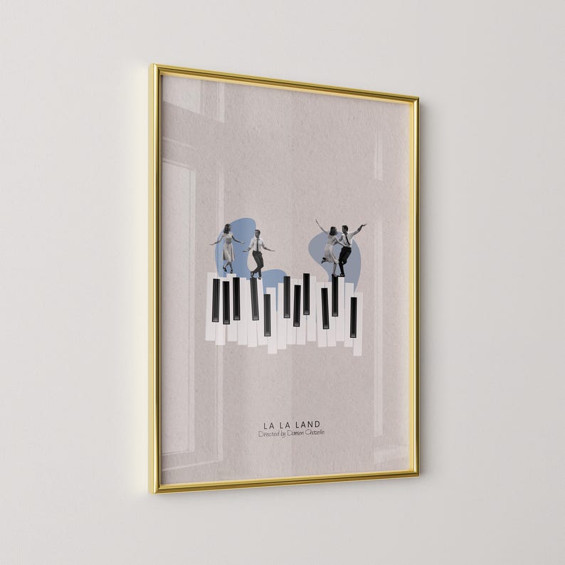 La La Land Inspired Poster, Mid Century Modern Poster, Minimalist Movie ...