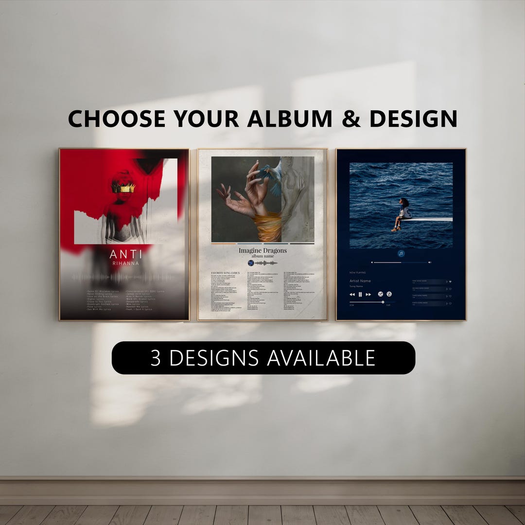 Custom Album Art Poster: Personalized Music Print, Choose Your Artist ...