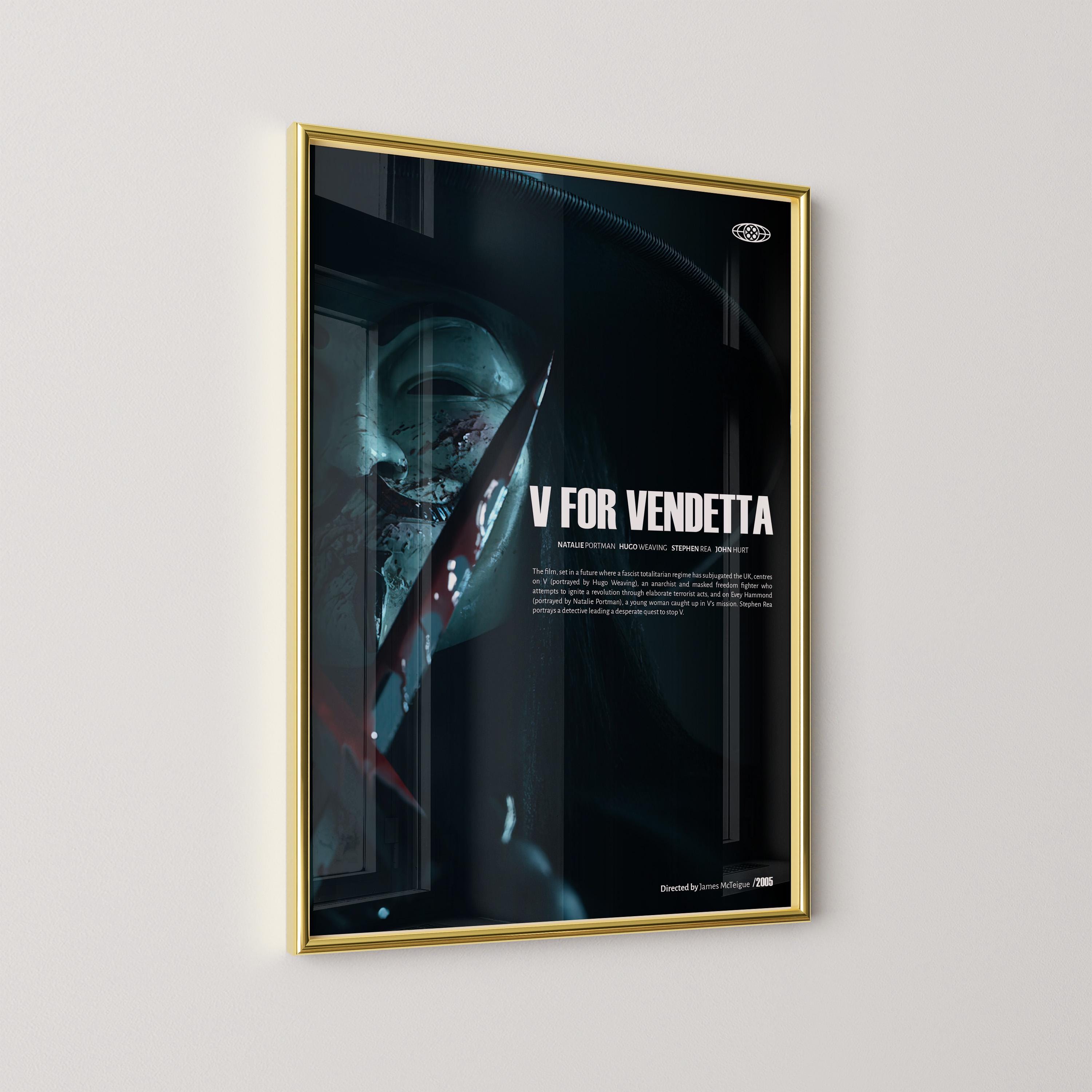 V for Vendetta Movie Poster: Movie Poster Wall Art | Retro Vintage ...