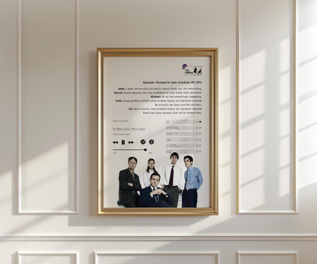 The Office Song Scene Poster, the Office Musical Scene Poster, Wall ...