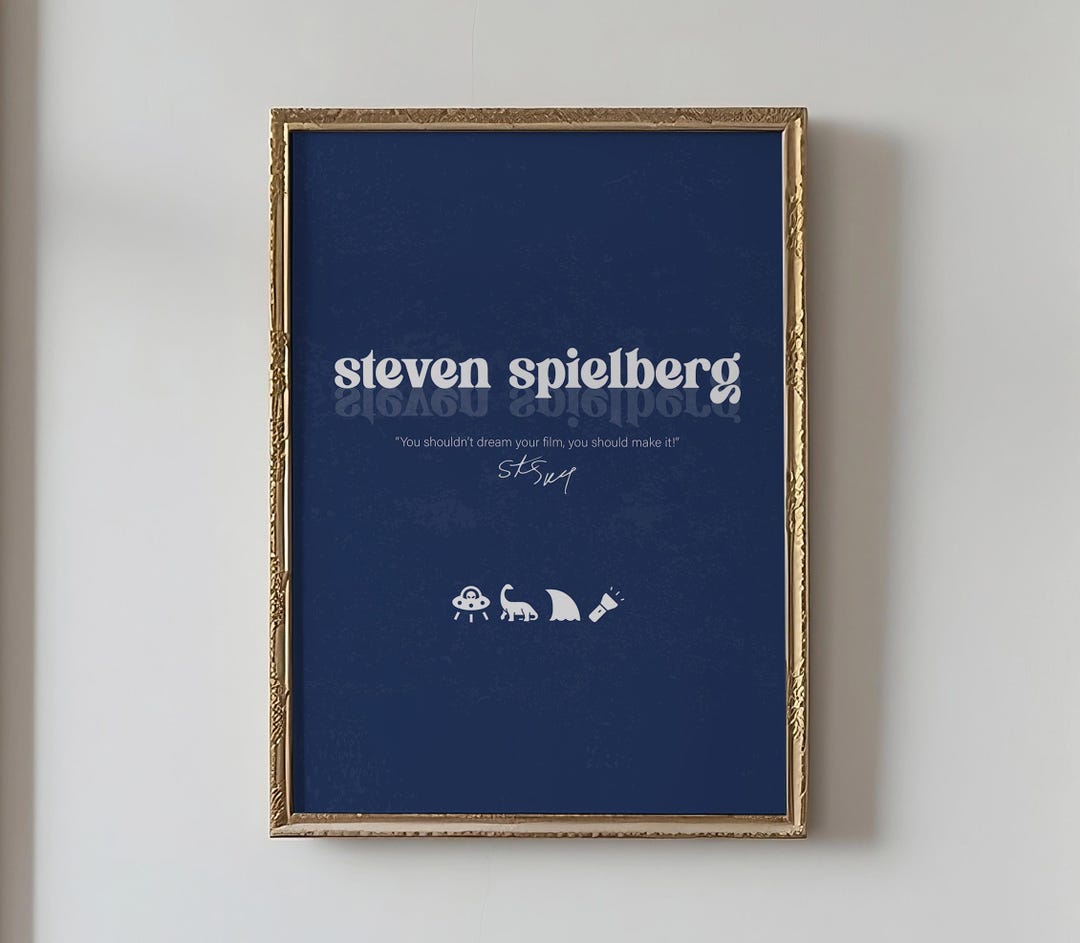 Steven Spielberg Movie Icons Poster, Minimalist Director Wall Art - Etsy