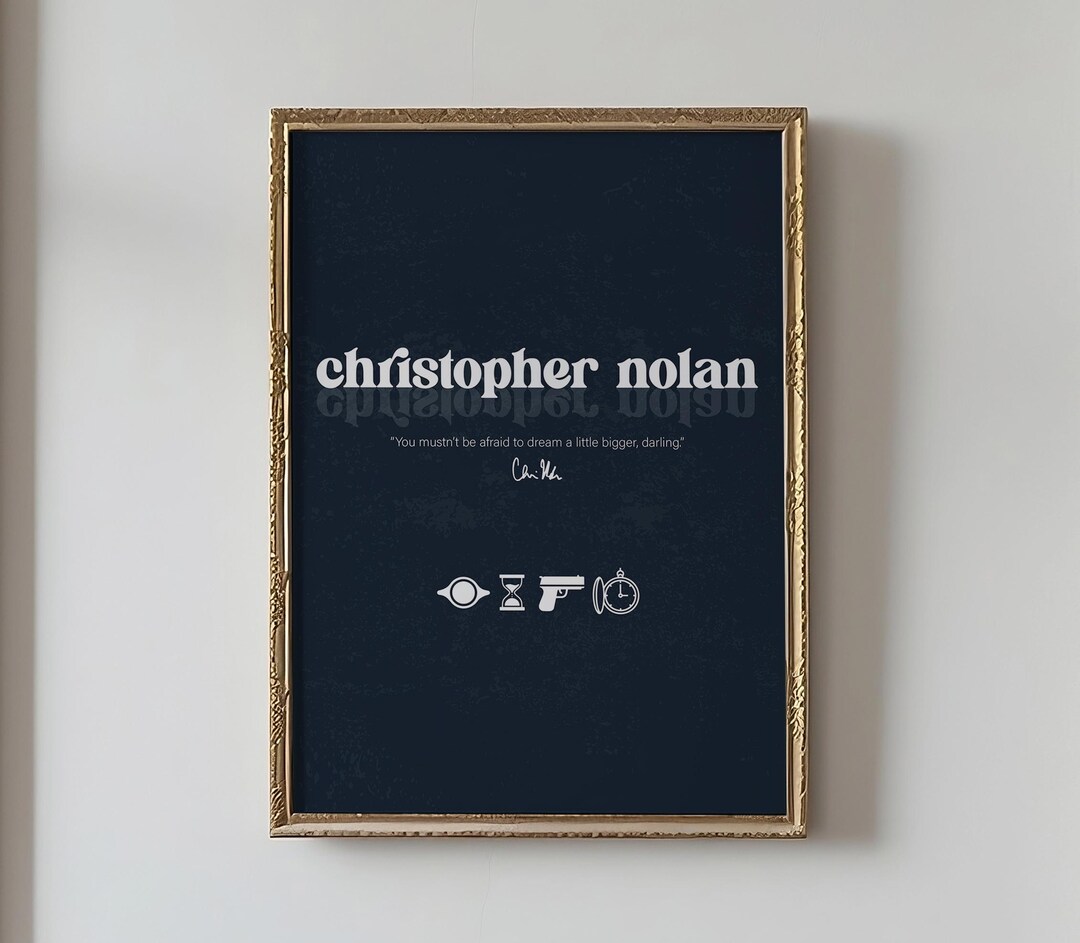 Christopher Nolan Movie Icons Poster: Minimalist Retro Art (digital or ...