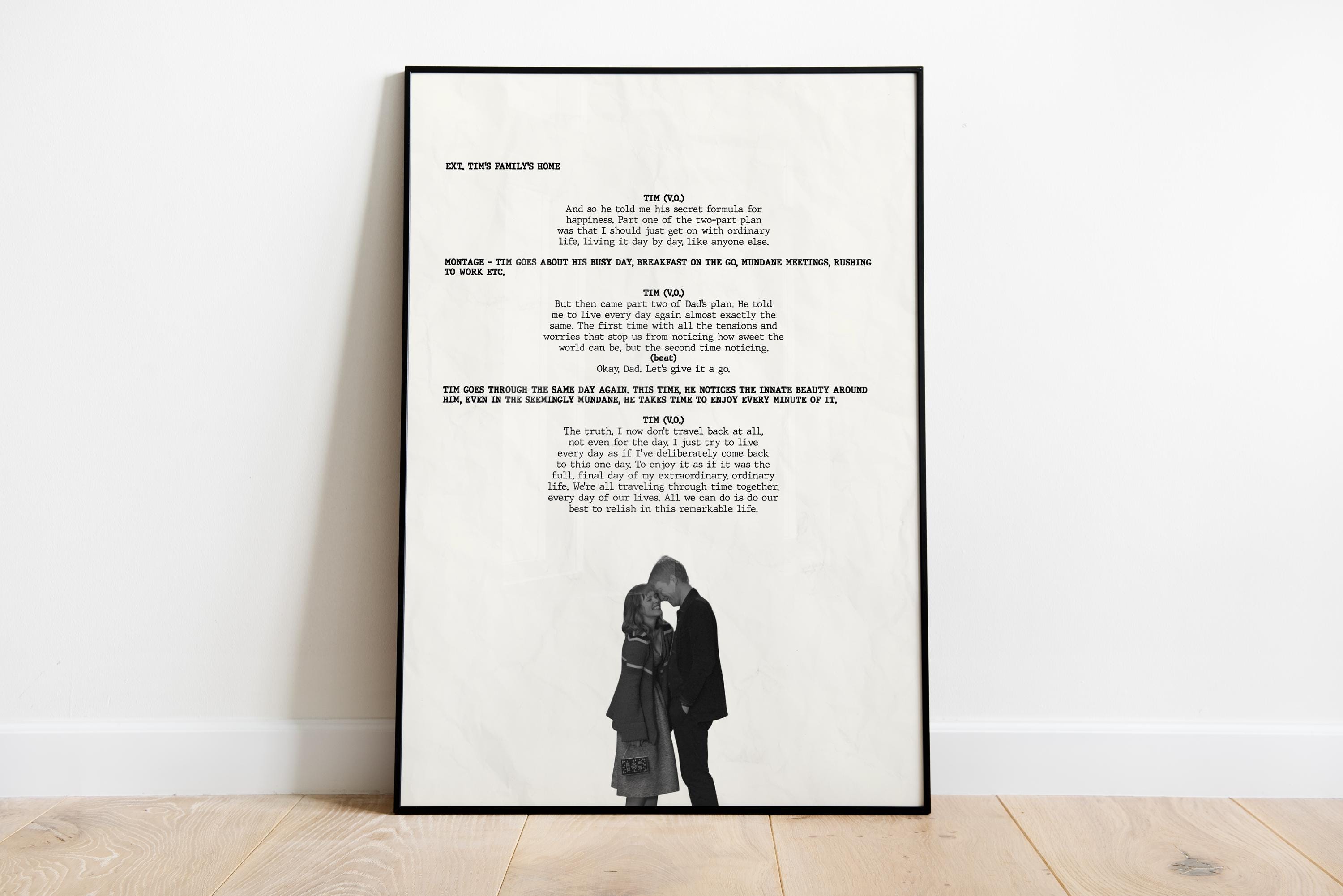 About Time Movie Script Poster: Final Scene Screenplay (digital or ...