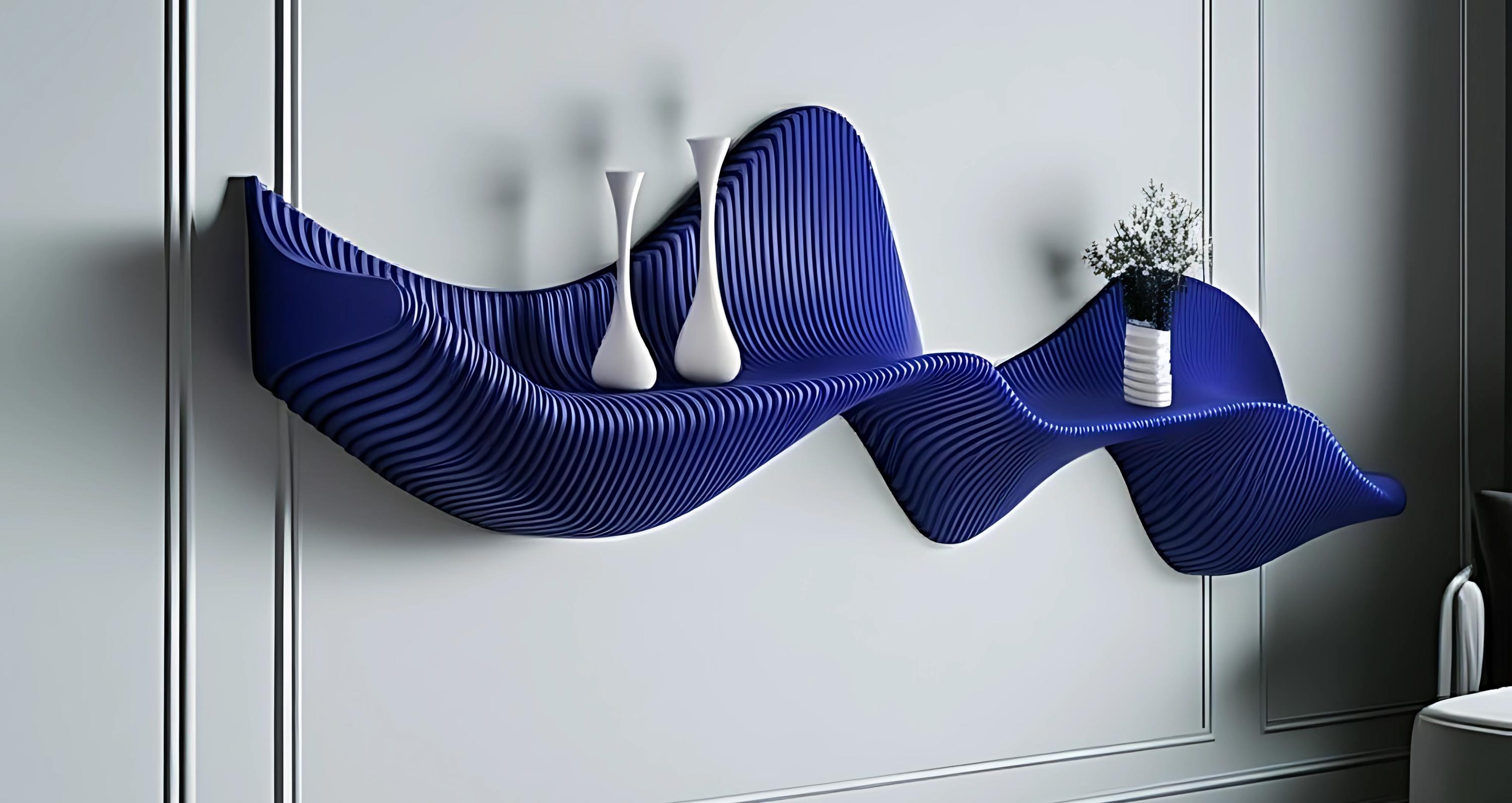 Handmade Wavy Wall Shelf – Modern Floating MDF Art Decor - Etsy