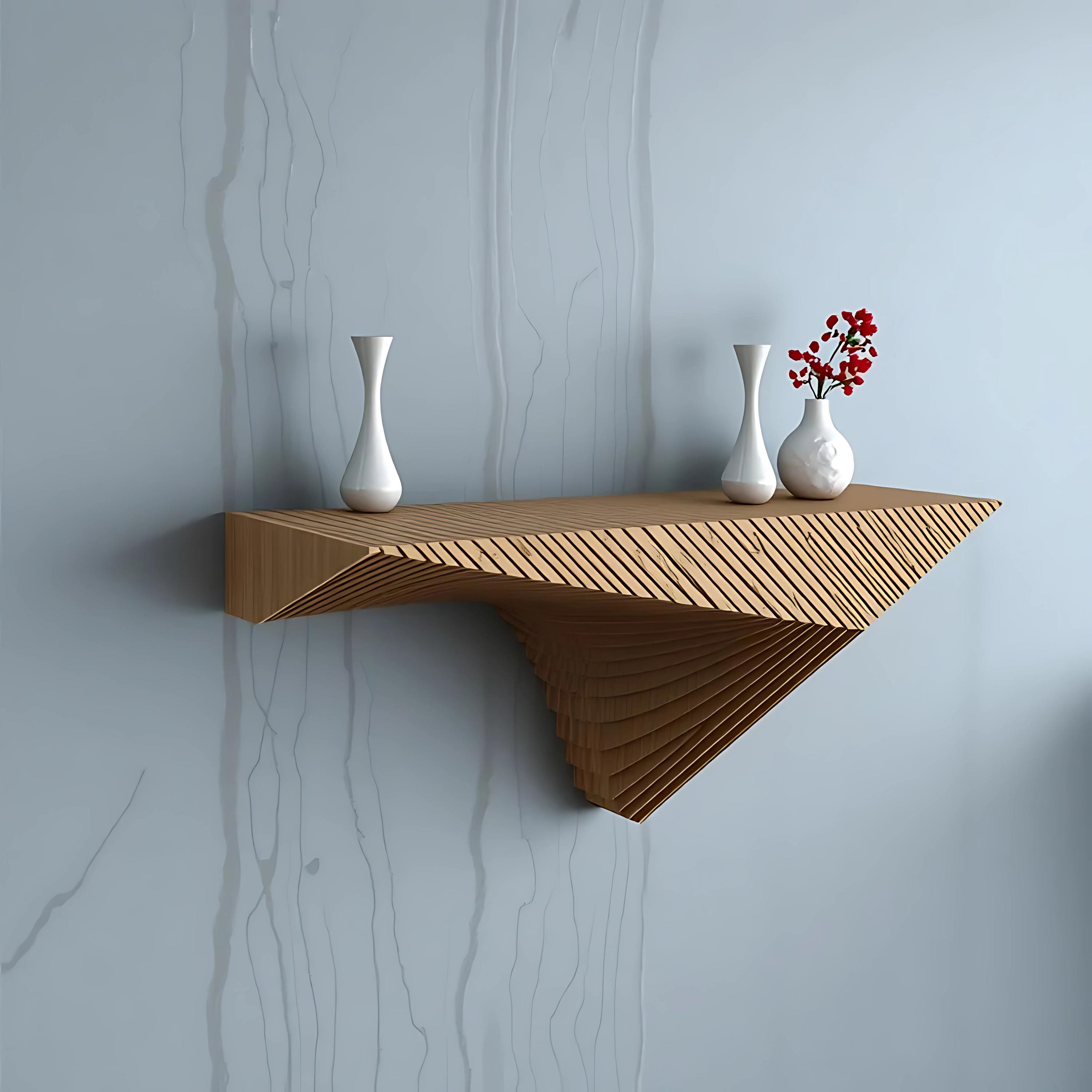 Handmade Parametric Wood Wall Shelf: 3D Modern Decor - Etsy