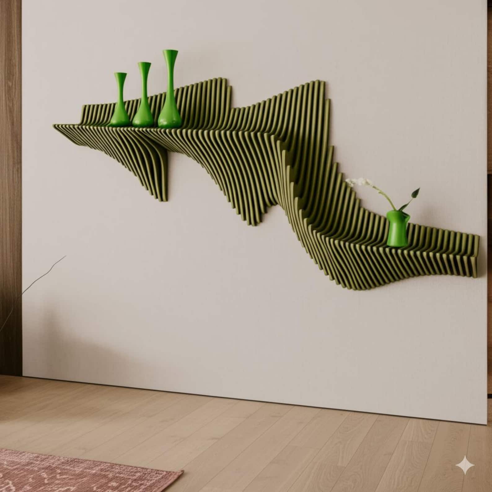 Handcrafted Parametric Floating Shelf - Modern Wall Decor - Etsy