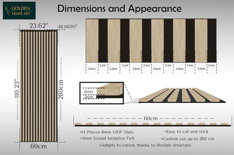 Teak Wood Slat Wall Panel, Acoustic Soundproof Home Decor - Etsy