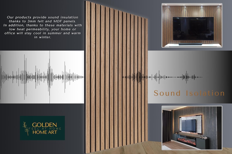 Walnut Wood Slat Wall Panel: Acoustic Interior Design - Etsy