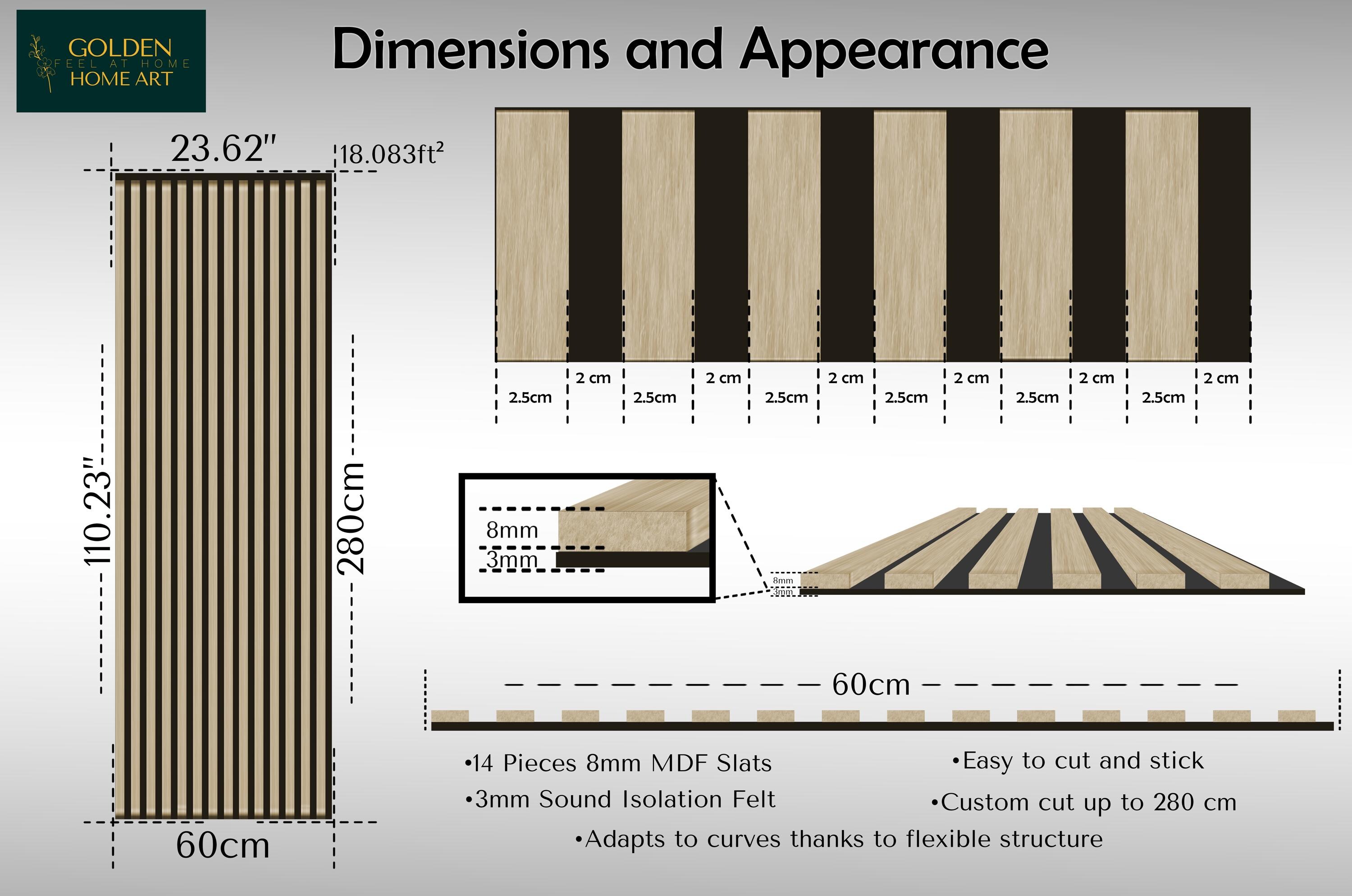 Oak Wood Slat Wall Panel, Soundproof Modern Interior - Etsy