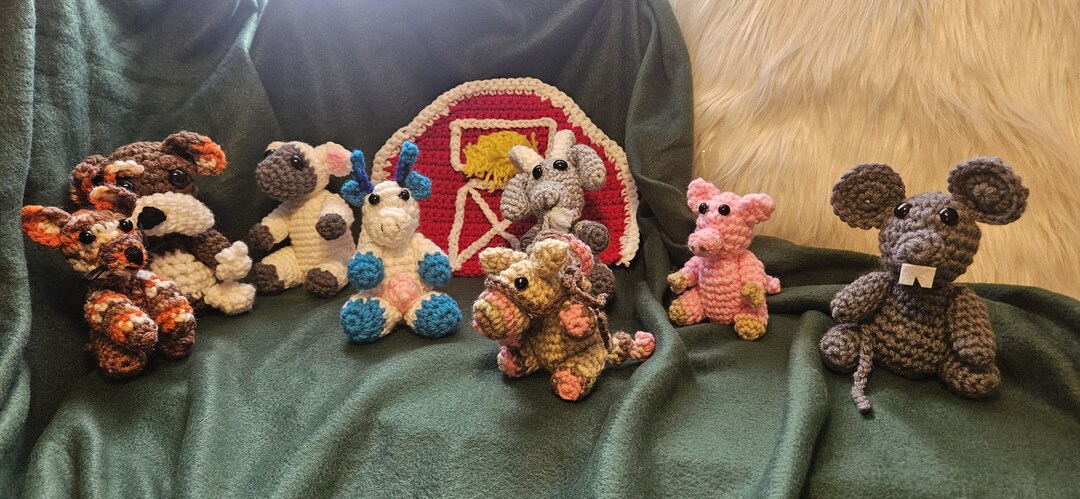 Crochet Farm Animals, Handmade Stuffed Plush - Etsy