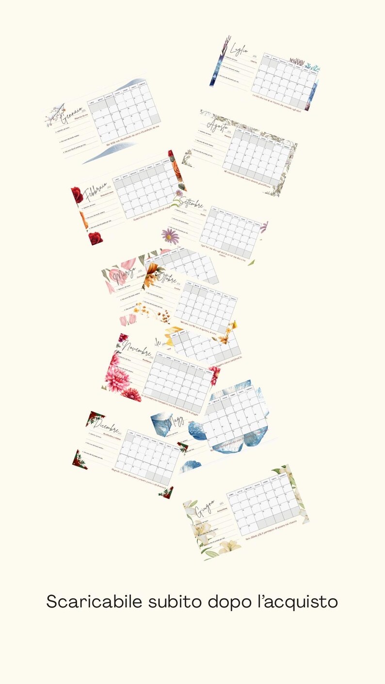 2026 Printable A4 Landscape Calendar | Motivational Monthly Planner PDF ...