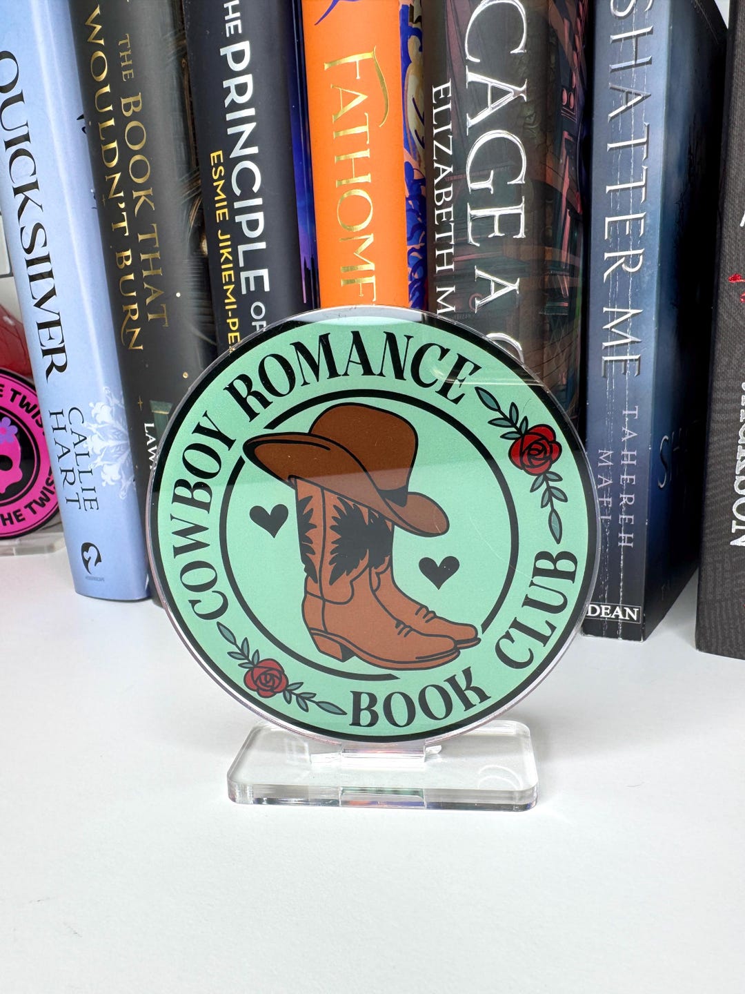 Cowboy Romance Book Club Book Shelf Buddy Standee | Book Lover Gift ...