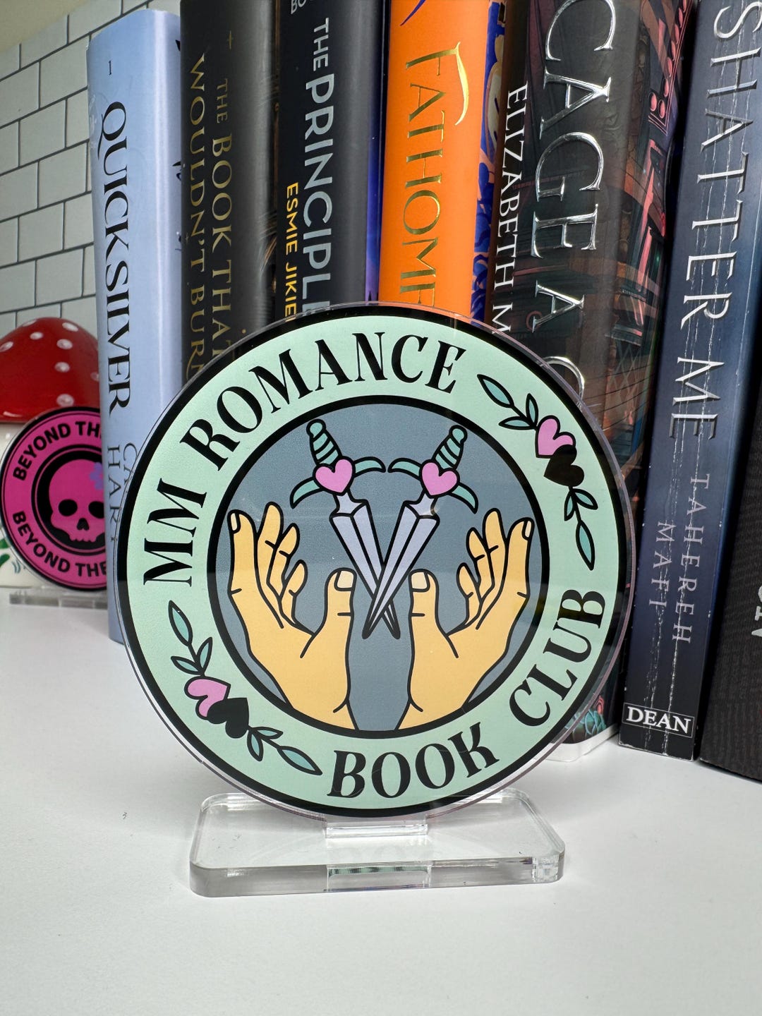 MM Romance Book Club Book Shelf Buddy Standee | Book Lover Gift ...