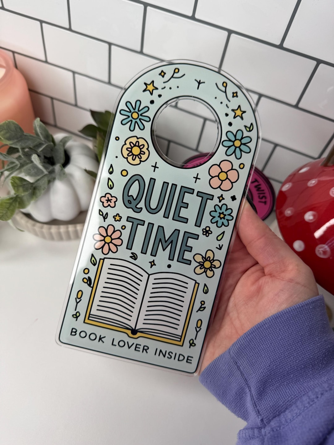 Quiet Time Door Hanger | Door Sign | Bookish Door Hanger | Reading Club ...