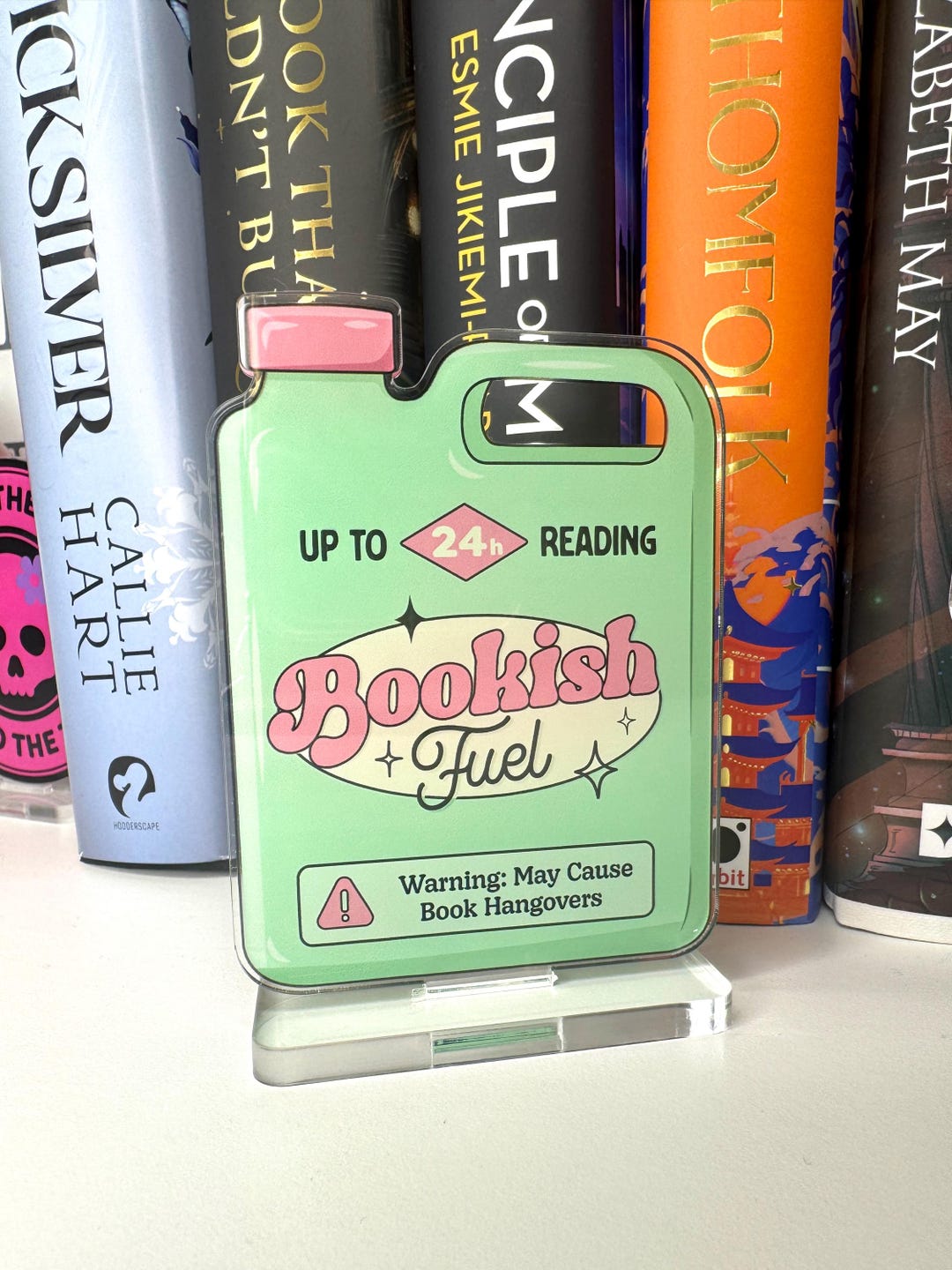 Bookish Fuel Book Shelf Buddy Standee | Book Lover Gift | Reading Decor ...