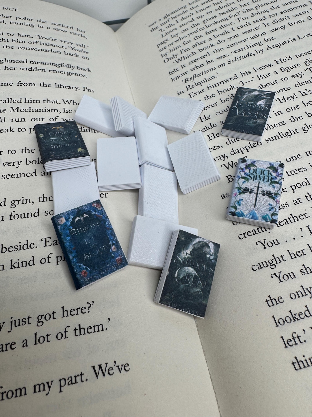 15 3D Printed Miniature Plain White Books | Book Lover Gift | Reading ...