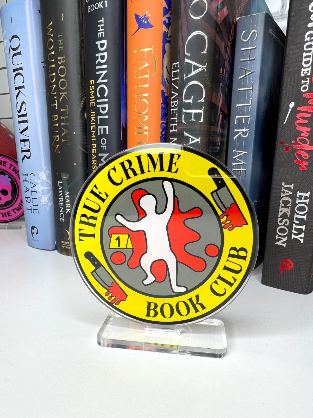 True Crime Book Club Book Shelf Buddy Standee | Book Lover Gift ...