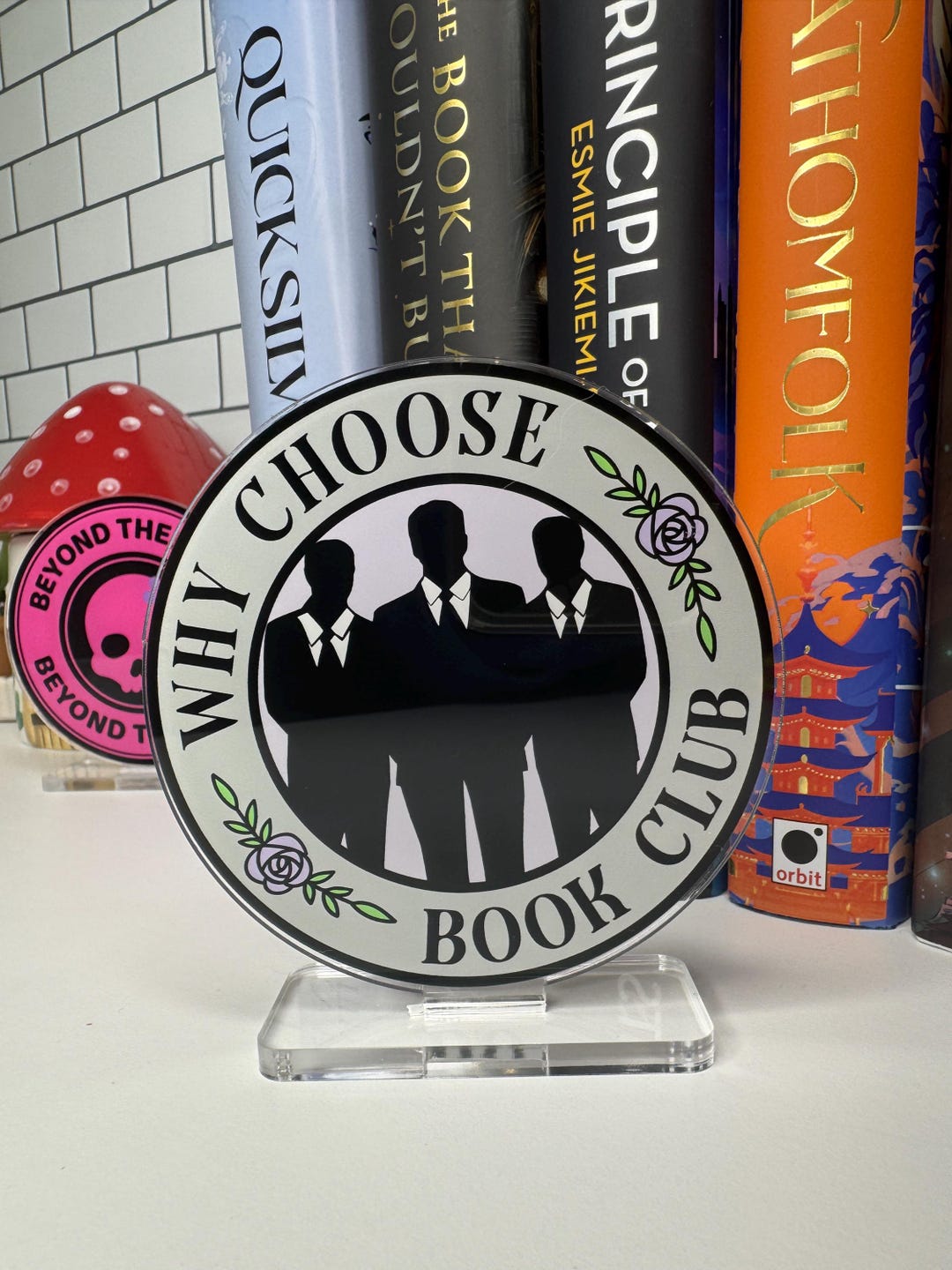 Why Choose Book Club Book Shelf Buddy Standee | Book Lover Gift ...