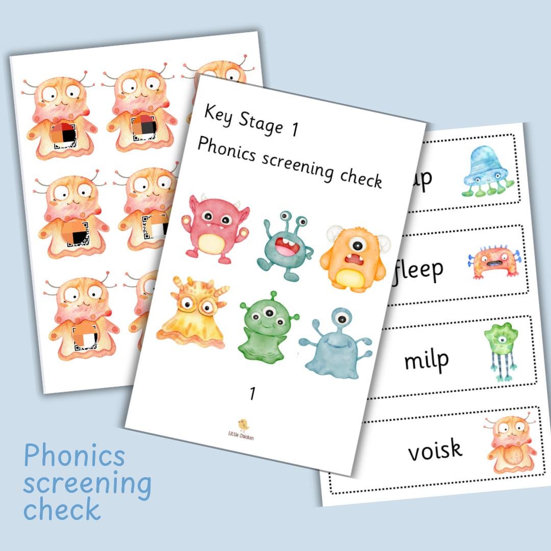 Year 1 Phonics Screening Check QR Code Homework or Classroom Activity ...