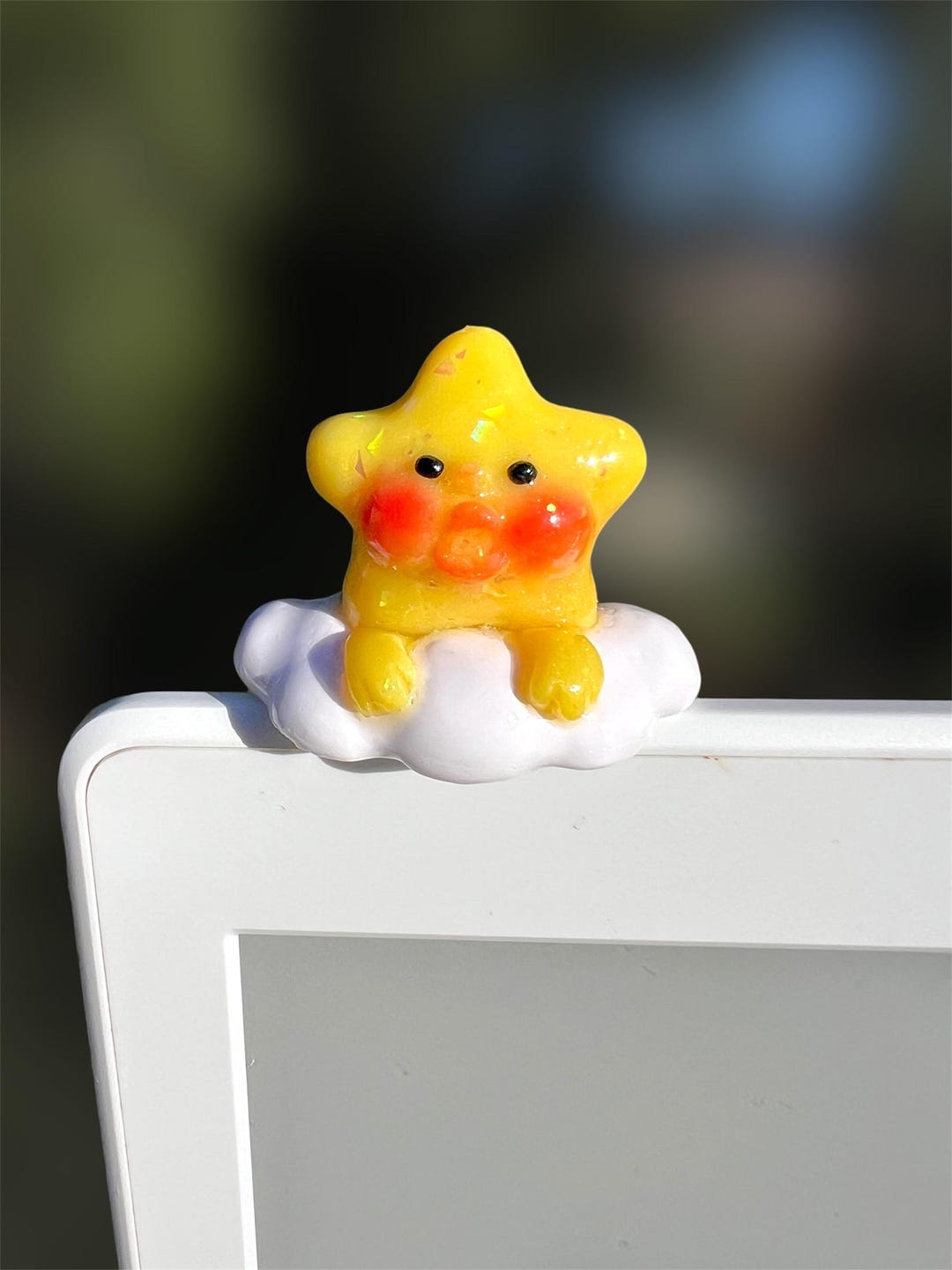 Starlight Sky Hipper, Star on Cloud Mini Figurine, Handmade Clay Phone ...