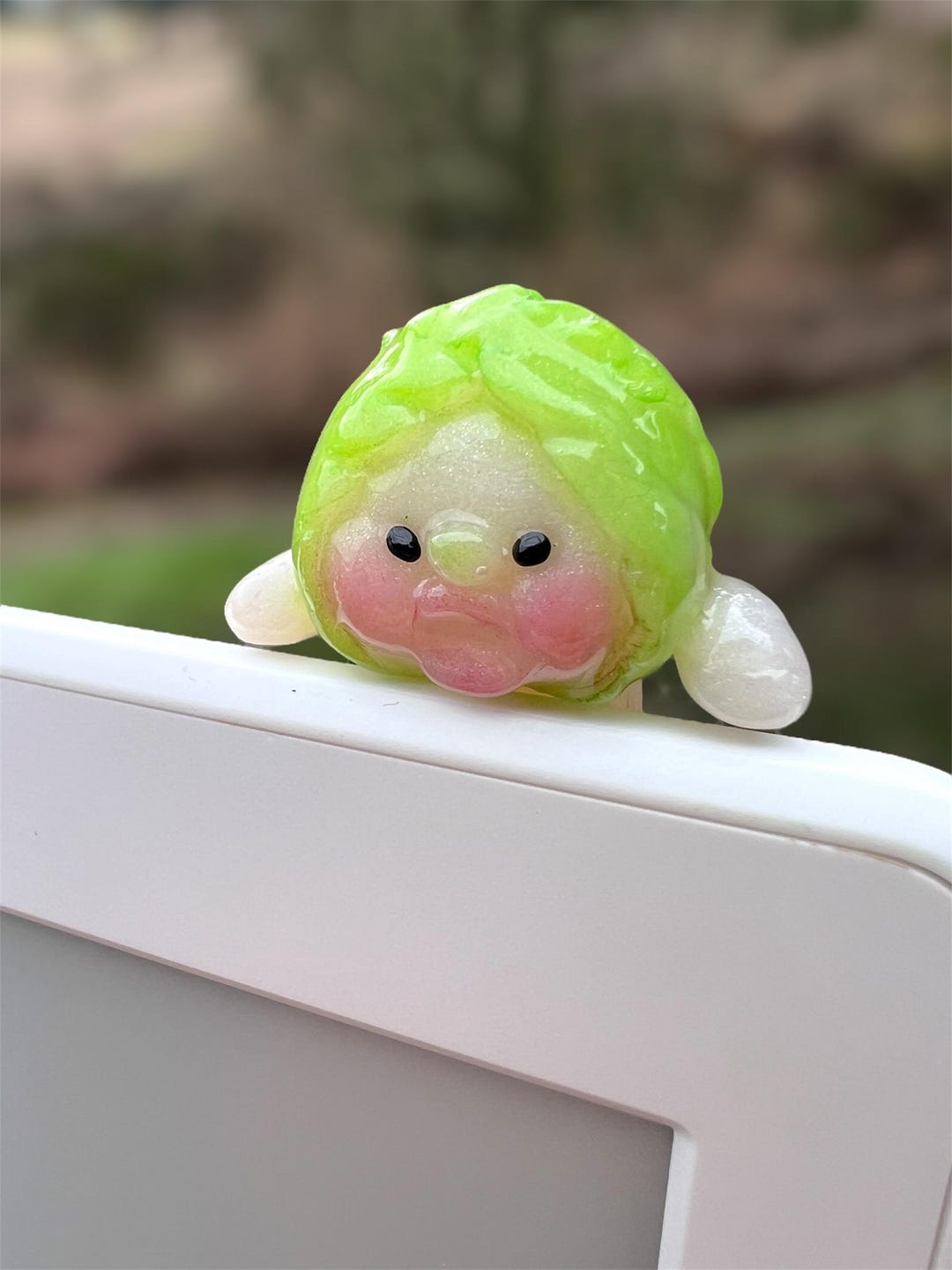 Kawaii Cabbage Hipper,tiny Handmade Napa Phone Charm, Decorative Veggie ...