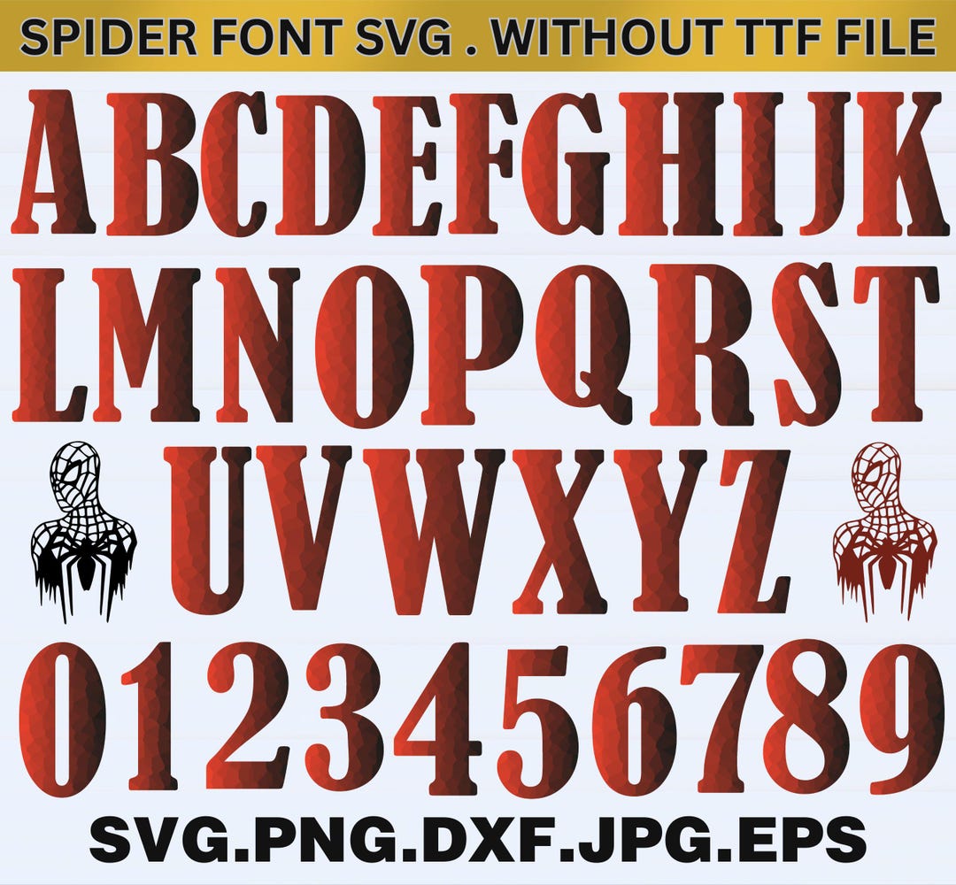 Spider Font SVG | Spider Web Alphabet Letters | Superhero Doodle Font ...