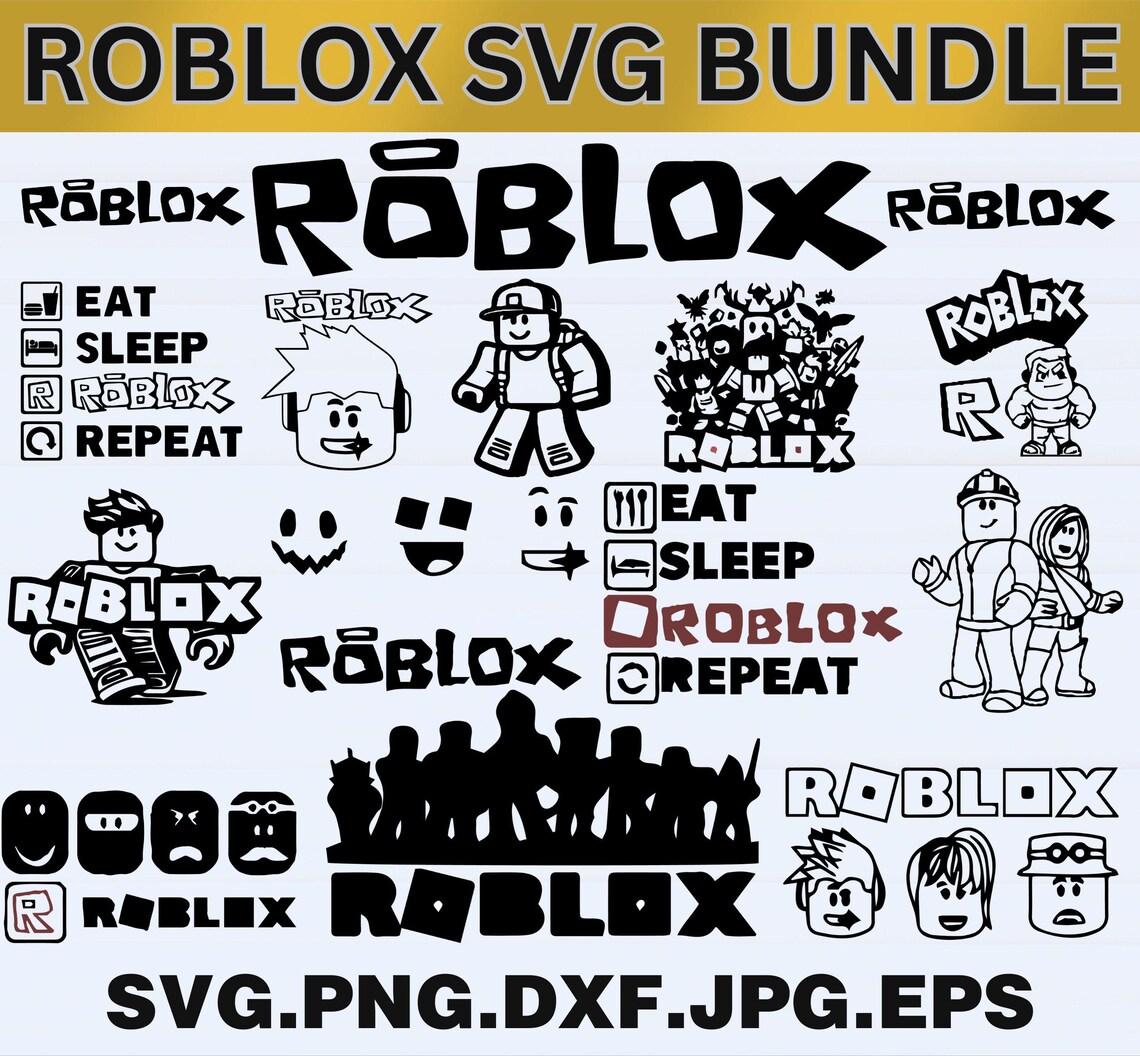 Roblox SVG Bundle | Gaming Clipart, Birthday Designs (instant Download ...