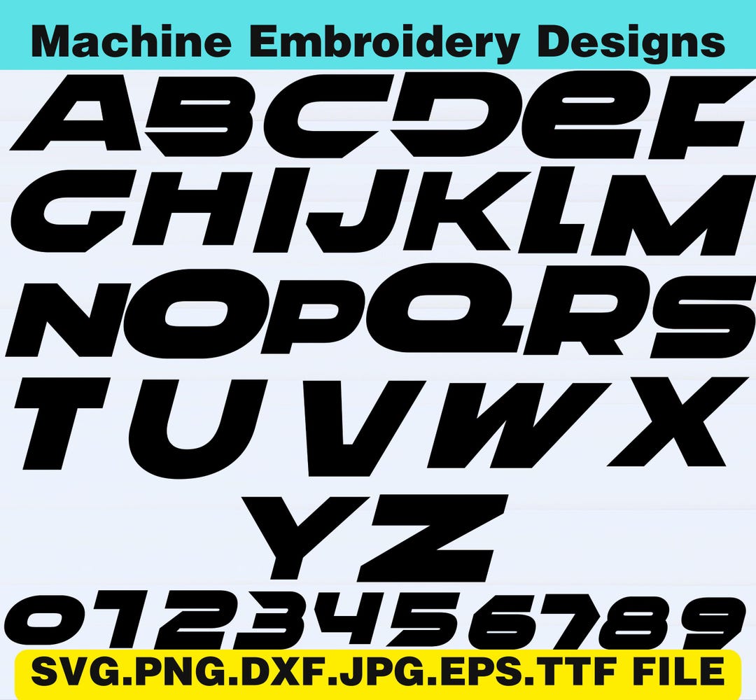 Rio Western Style Embroidery Font Set | 4 Sizes Included | Machine ...