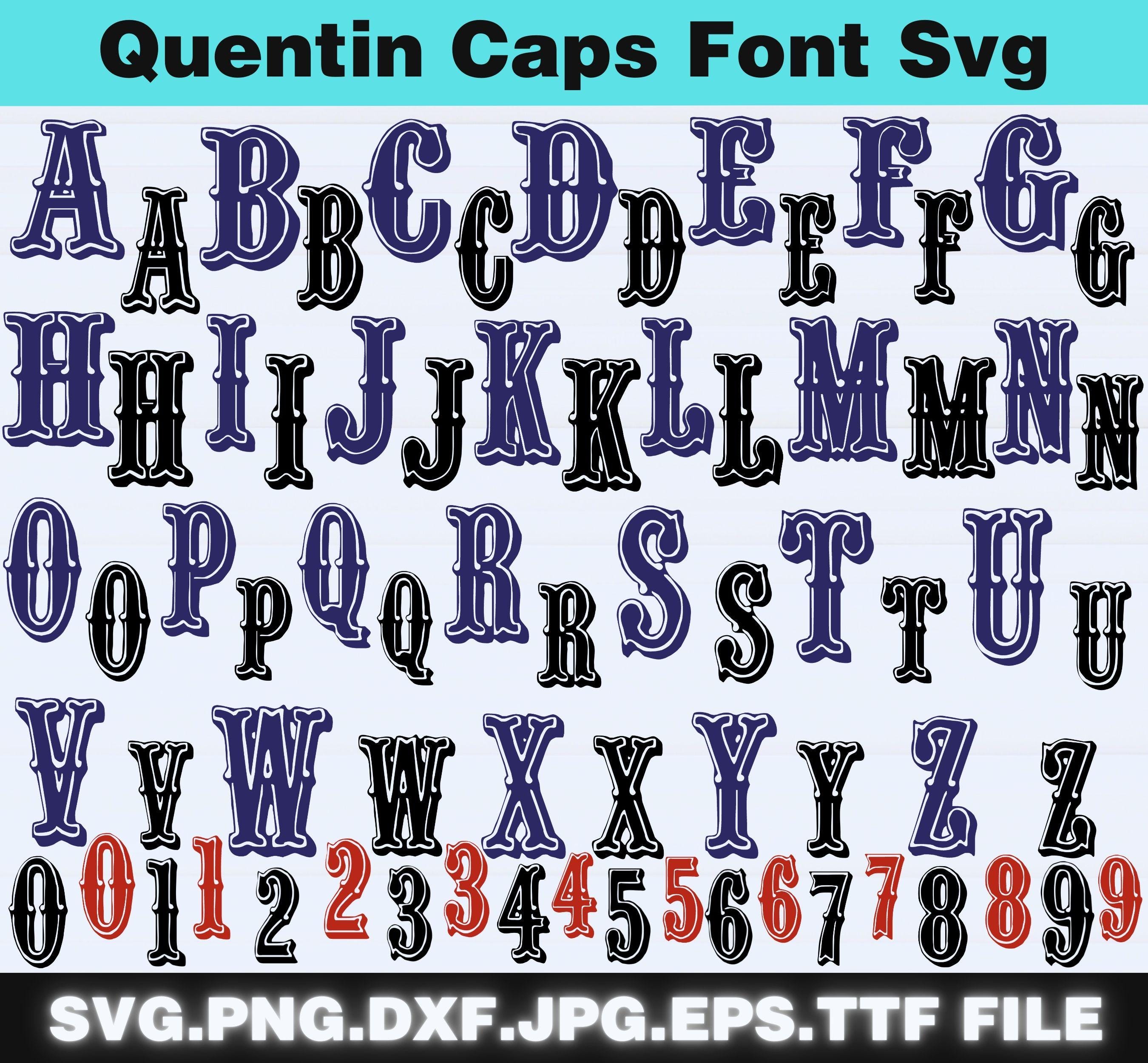 Quentin Caps Font Svg, Western Font Svg, Western Alphabet Svg, Western ...