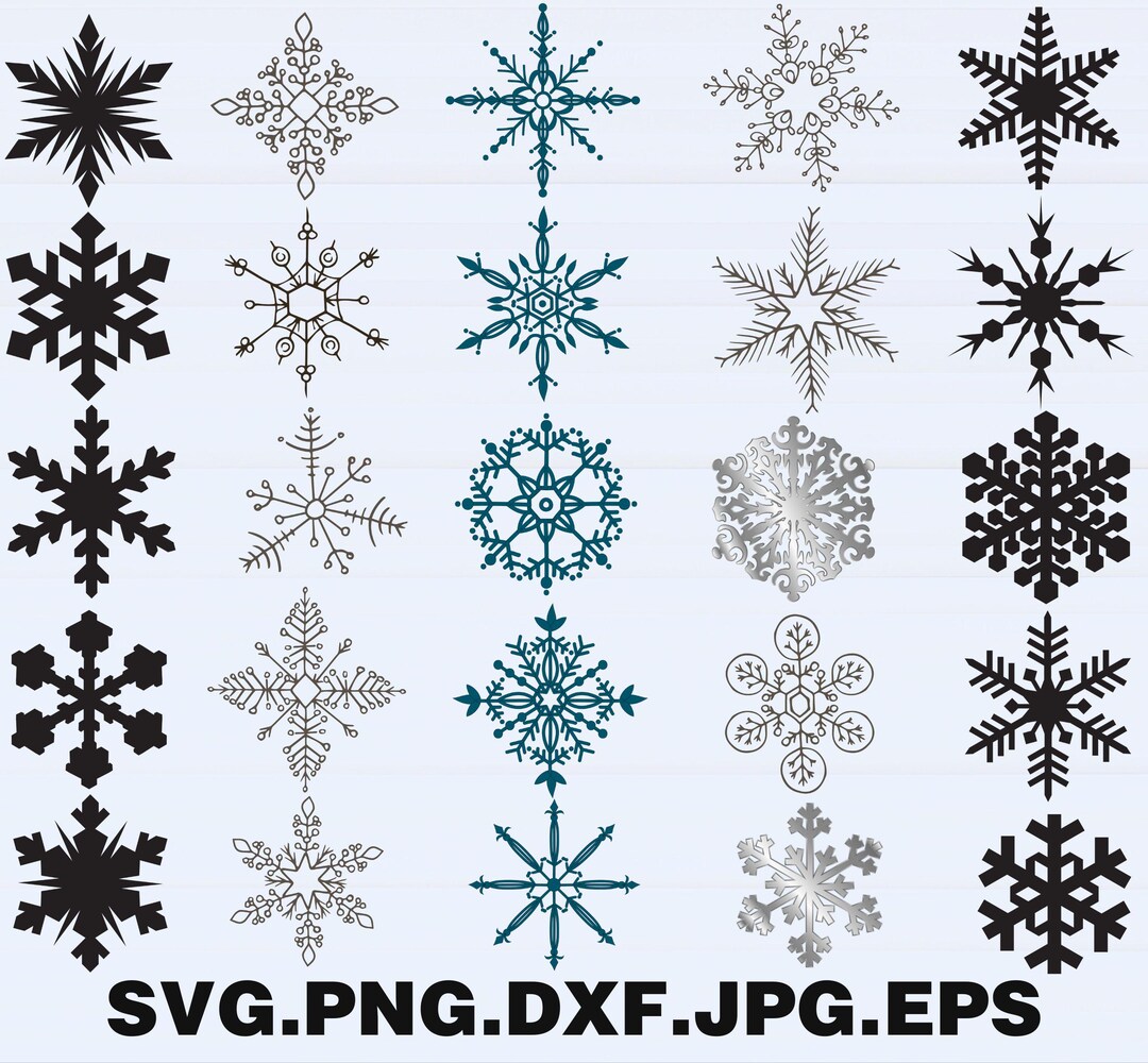 Snowflake SVG Bundle, Winter Flake SVG, Christmas Snowflake SVG, Decor ...