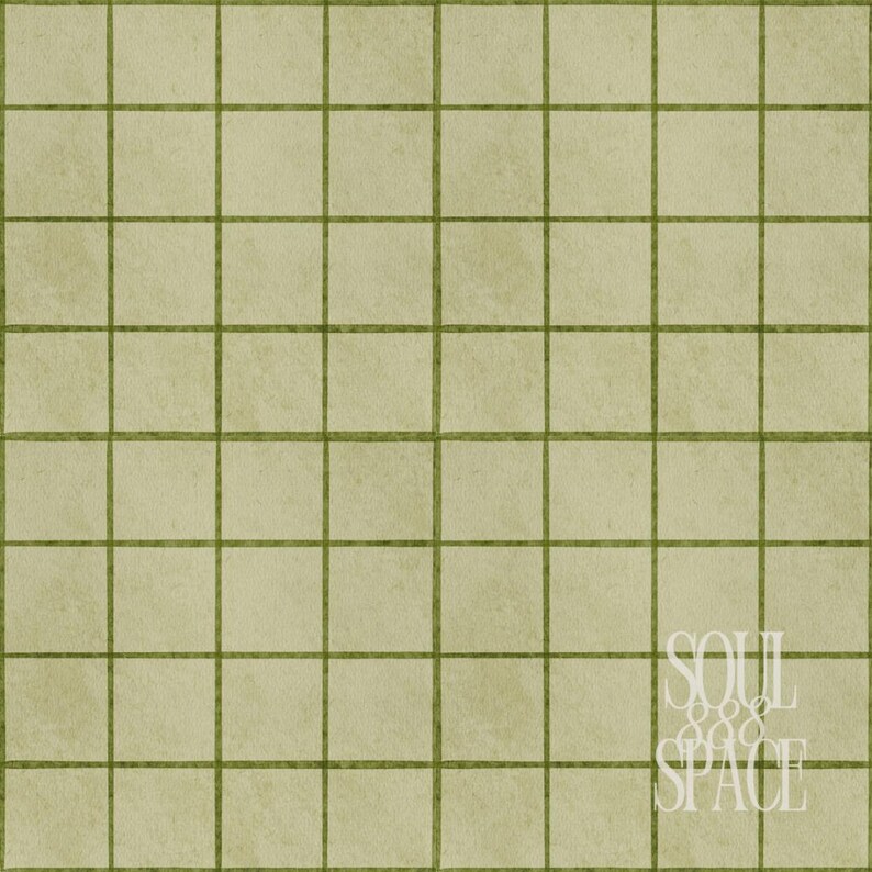 Printable Paper | Digital PNG Files (green Grid Pattern) - Etsy