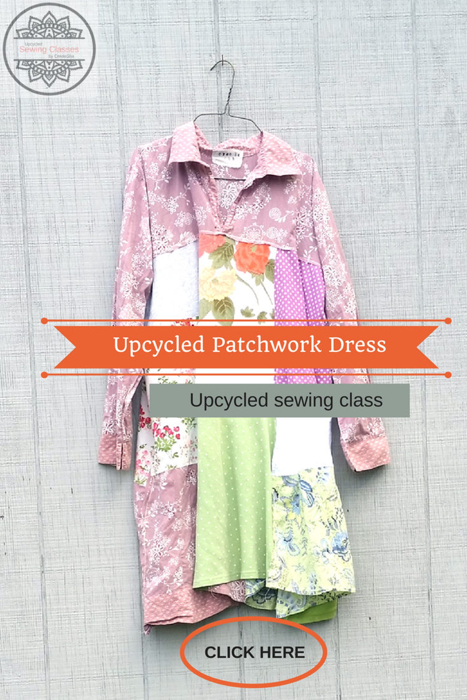 Upcycled Patchwork Dress Sewing Class: Women's DIY Tutorial (PDF ...