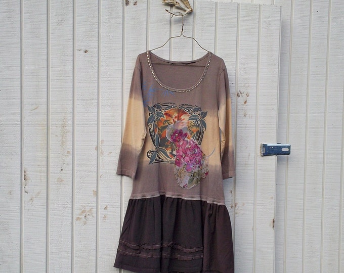 RESERVED Eco Dress / Jersey Knit / Funky Upcycled Clothing / - Etsy
