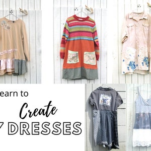 NEW 7 Dress Sewing Class Video, Upcycled Sewing, DIY, Refashion ...