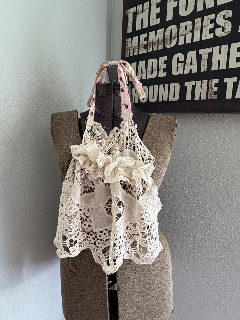 Boho Ruffled Necktie Collar: Shabby Chic Tattered Scarflet - Etsy