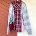 Jacket Collection Upcycled Red Flannel Jacket Red Plaid Jacket With ...
