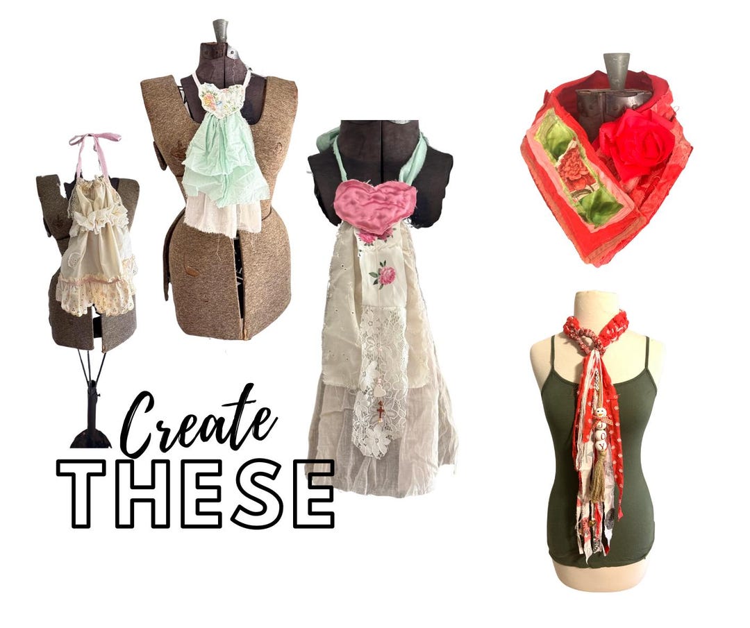 Boho Scarf Jabot Sewing Video Class: Upcycled DIY Tutorials PDF ...