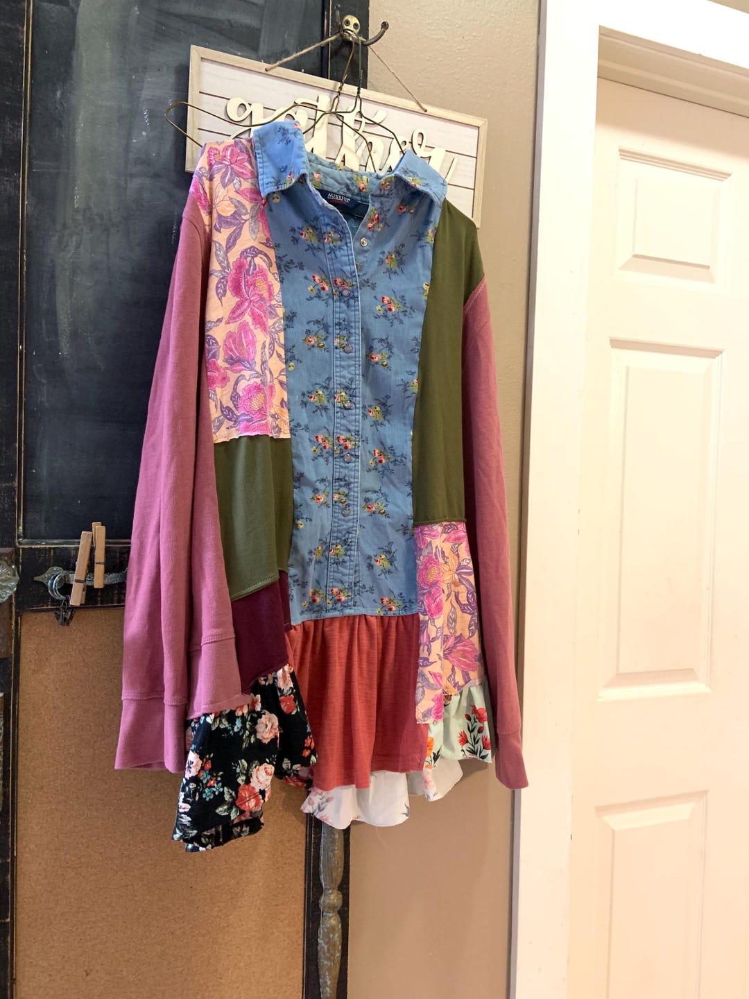 Upcycled Patchwork Tunic Dress, Upcycled Clothing, Boho, Bohemian, Clothing, Creolesha - Etsy