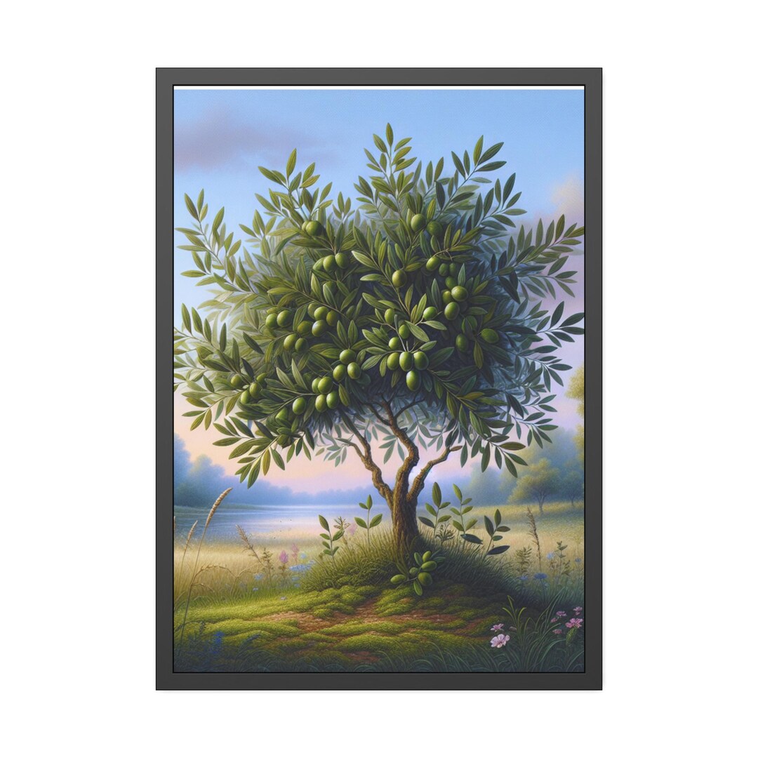 Large Olive Tree Animated Framed Wall Art Scenic Poster. - Etsy