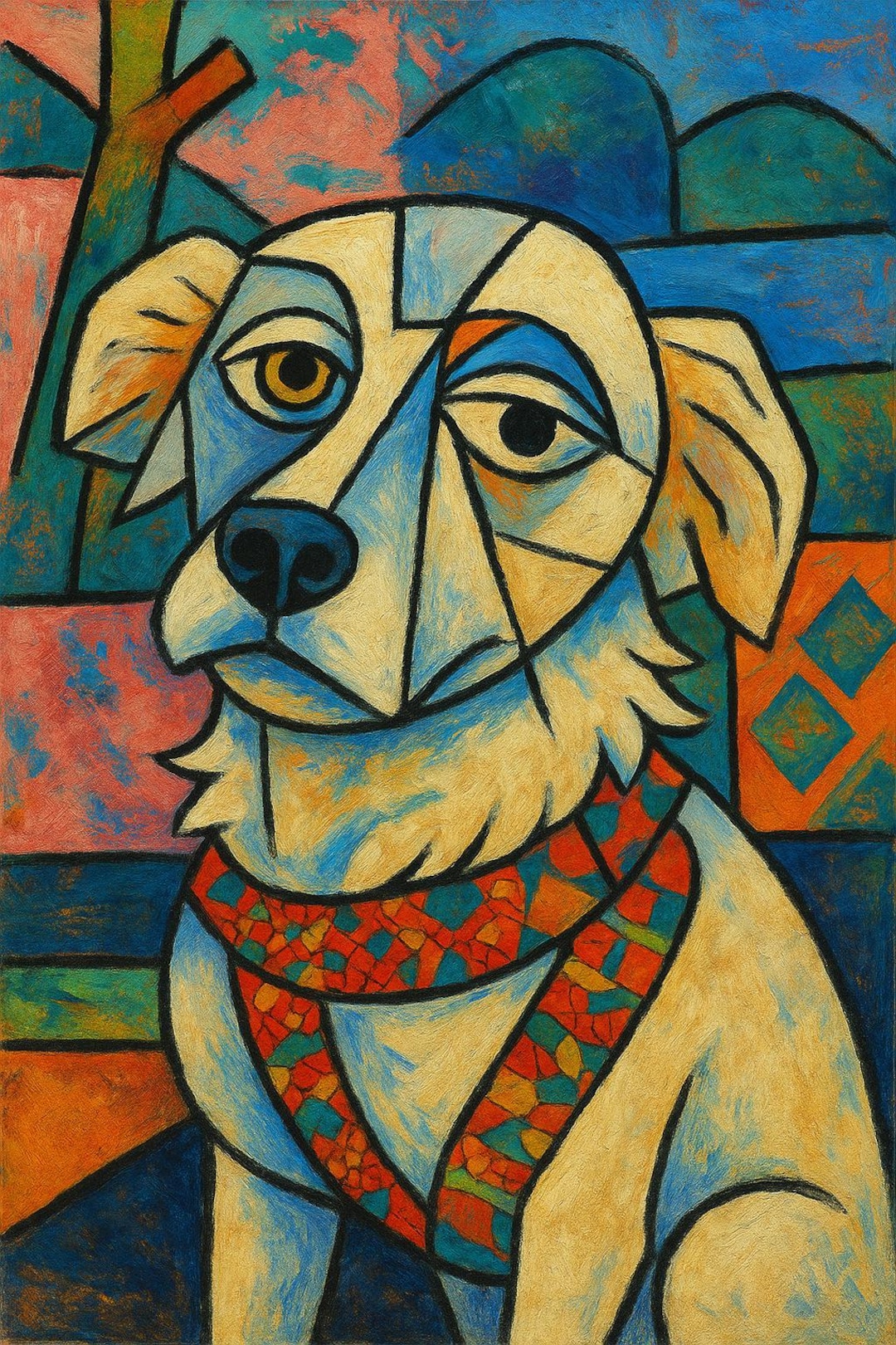 Digital Download - Custom Picasso Cubism Dog Portrait | Abstract Pet ...