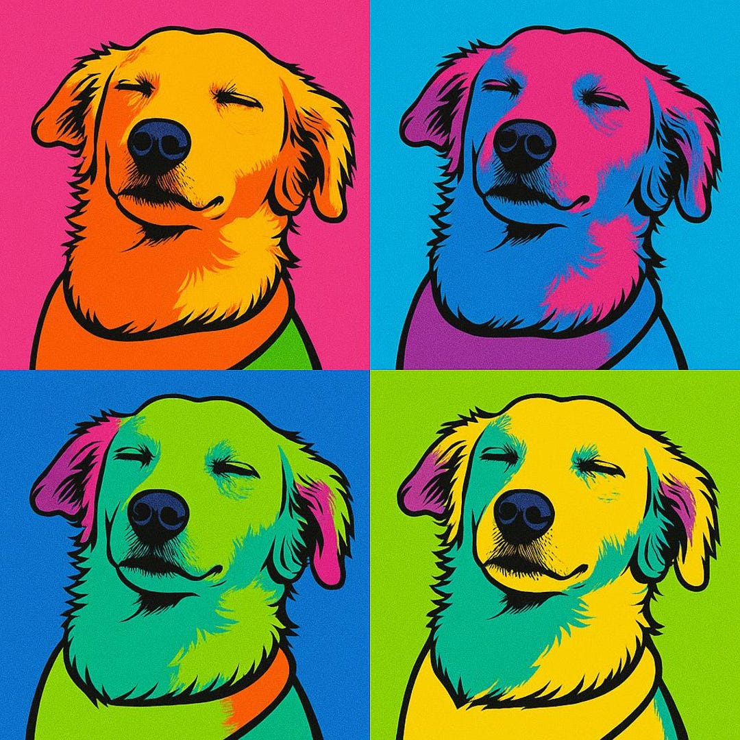 Digital Download -custom Pop Art Dog Portrait | Andy Warhol Style ...