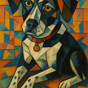 Digital Download - Custom Picasso Cubism Dog Portrait | Abstract Pet ...