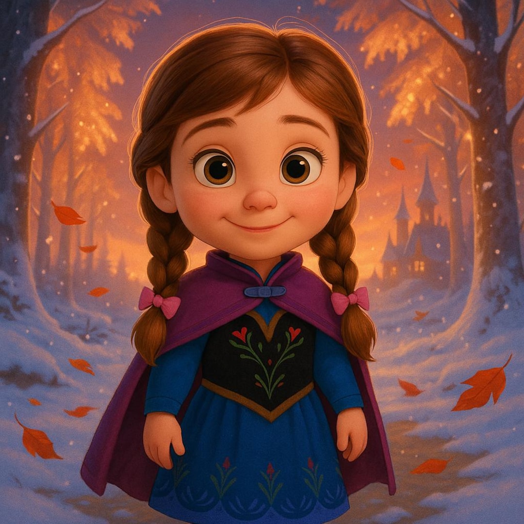 Custom Anna Princess Portrait Digital Download | Custom Animated Girl ...